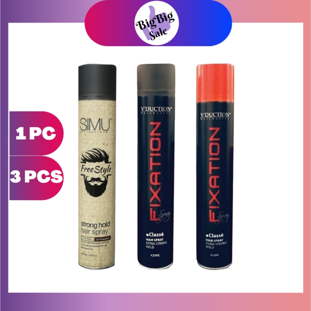 V'duction Fixation Hair Spray ( Black Cap / Red Cap ) 420ml / Simu ...