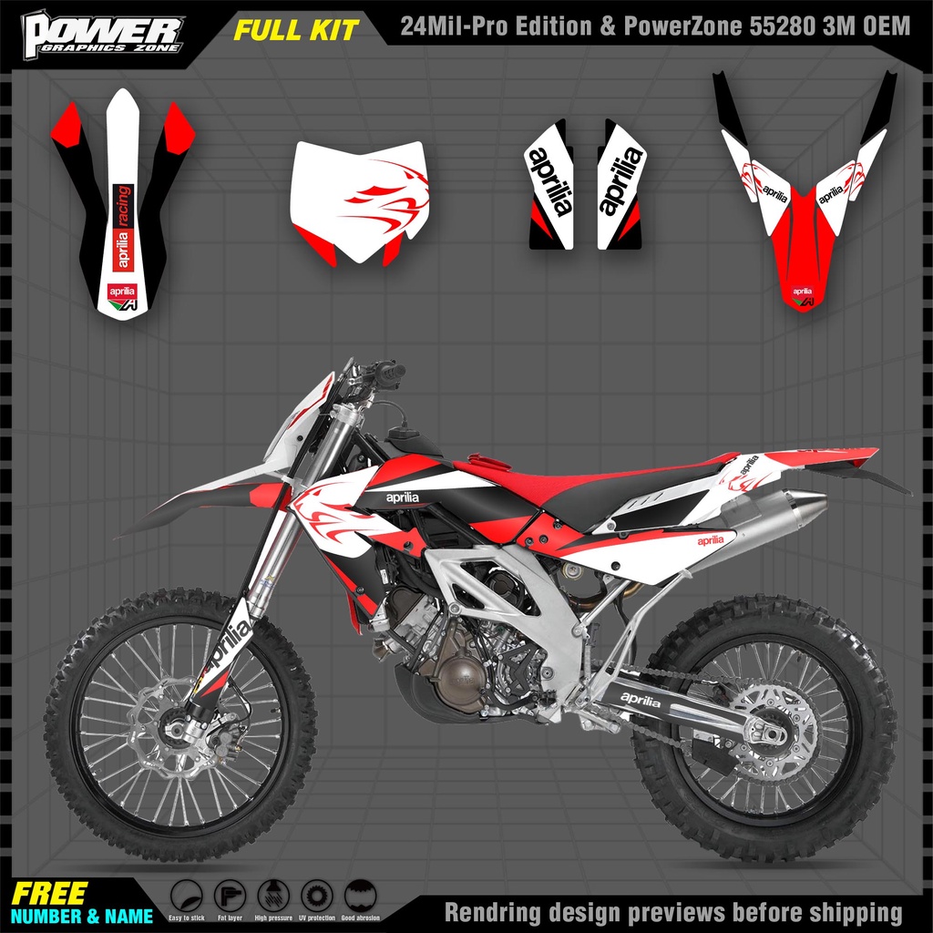 PowerZone Custom Team Graphics Decals 3M Stickers Kit For APRILIA SXV ...