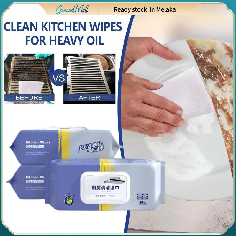 Kitchen Wipes Disposable Kitchen Wet Tissue Tisu Basah Dapur 廚房 清潔 濕巾 ...