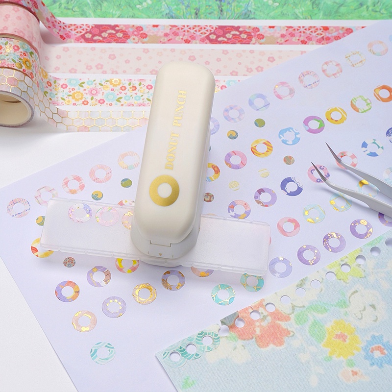 Hole Puncher Washi Tape Paper Tape Hole Punch Loose-Leaf Paper Hole ...