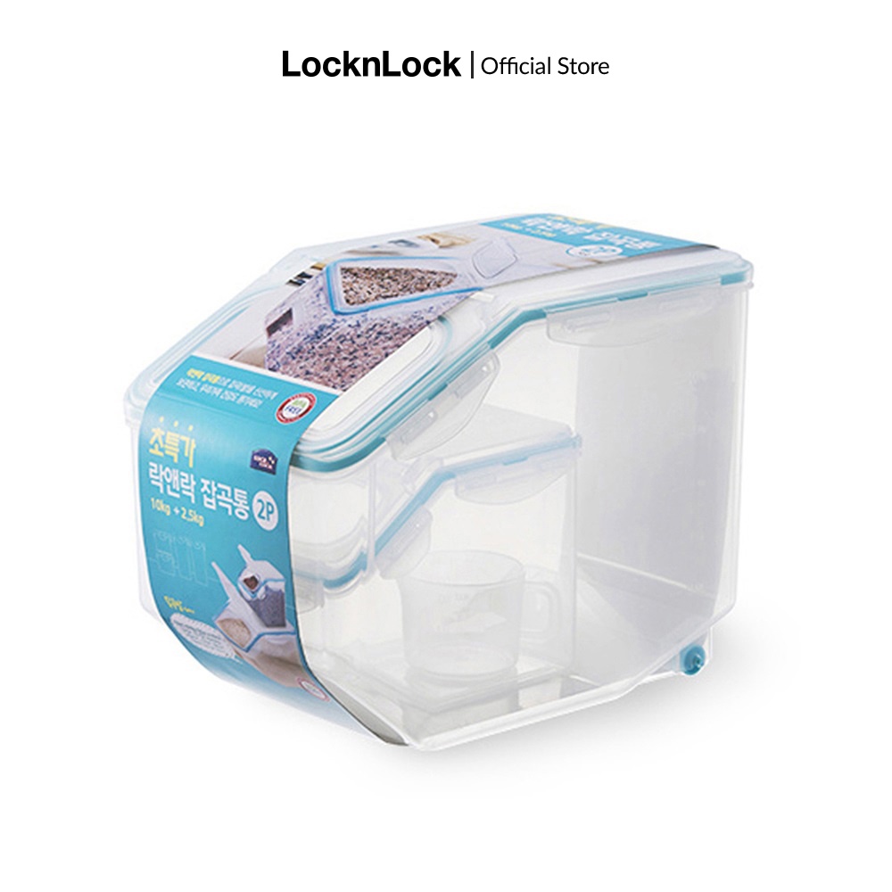 LOCK & LOCK Set of 2 Lock Rice Storage Boxes&Lock HPL510MS2 | Shopee ...