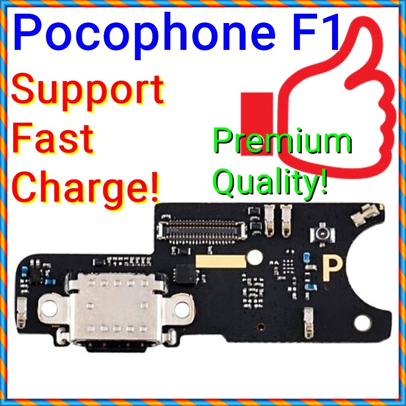 (18W Fast Charge) NEW ORI Charging Port Board MIC Ribbon for XIAOMl Pocophone Poco F1 ...