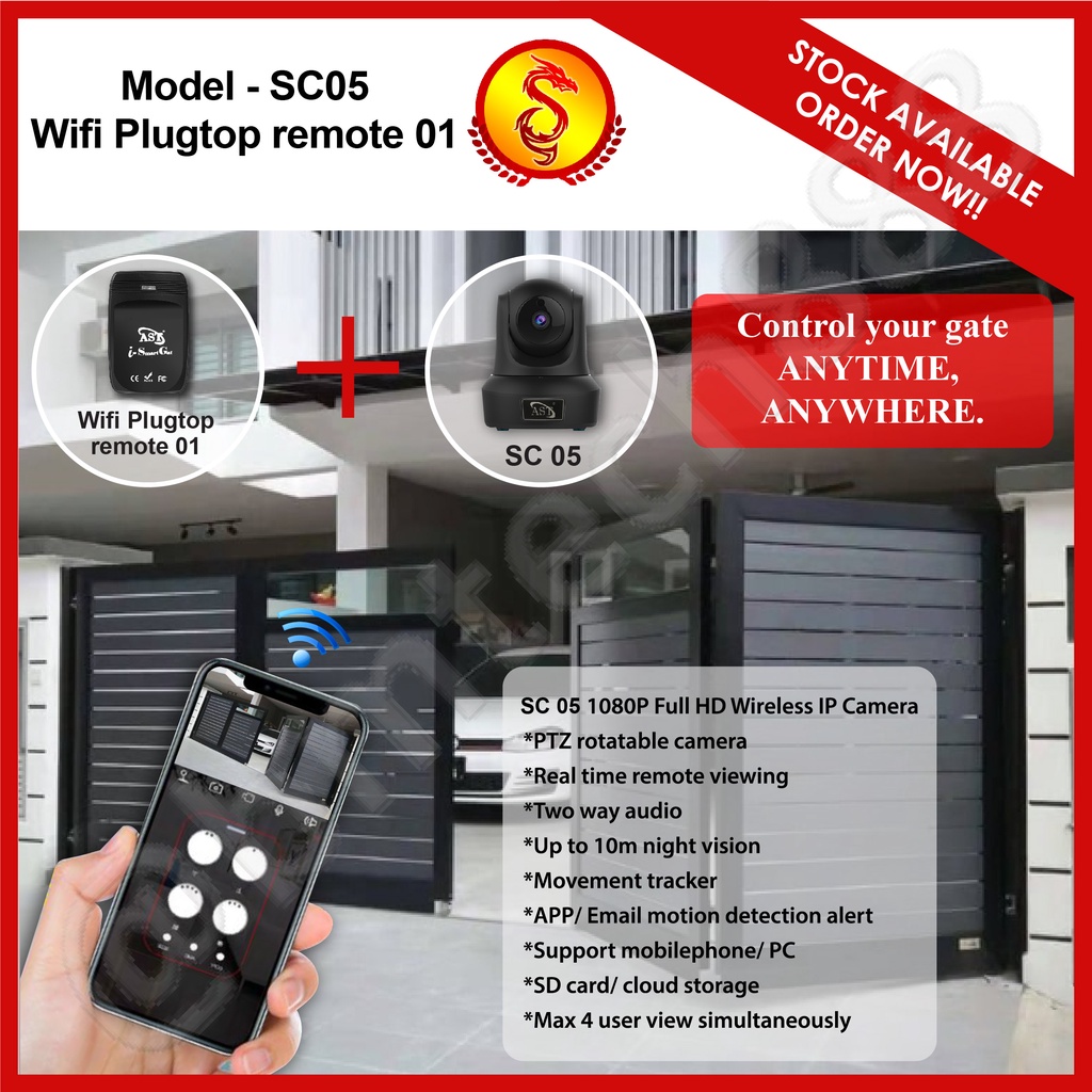AI Smart CCTV Camera SC05 & WIFI/BLUETOOTH REMOTE | Shopee Malaysia