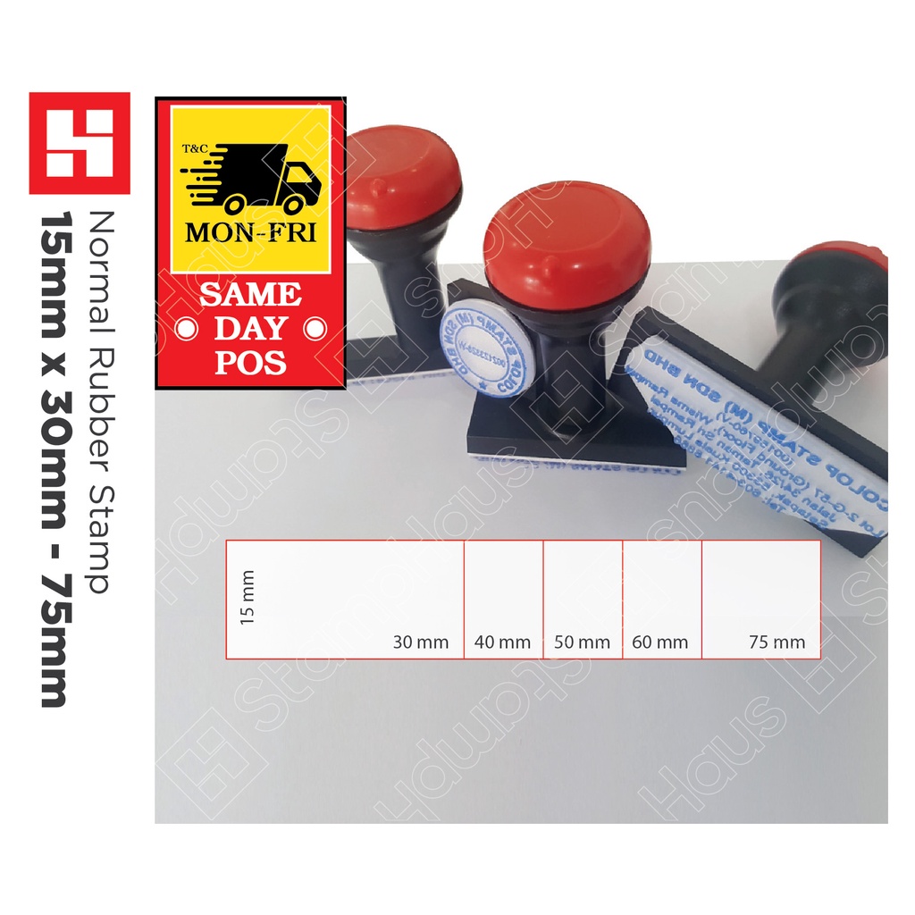 * Rubber Stamp * 15mm x 30mm - 75mm | Shopee Malaysia