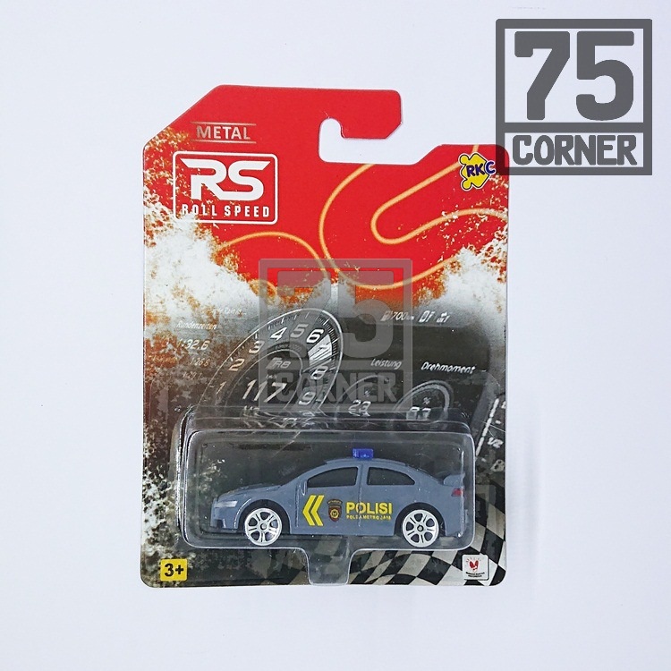[75 Corner] RKC Diecast Metal RS Roll Speed Red Card Police Car Livery ...