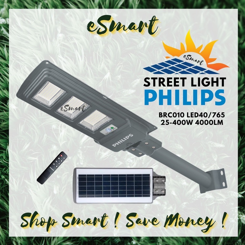 Philips BRC010 LED40/765 400W 4000lm Essential Smart bright Solar LED Street Light Photo sensor ...