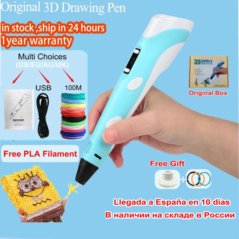 3D Printing Pen Graffiti Drawing Painting Pens Adjustable Temperature ...