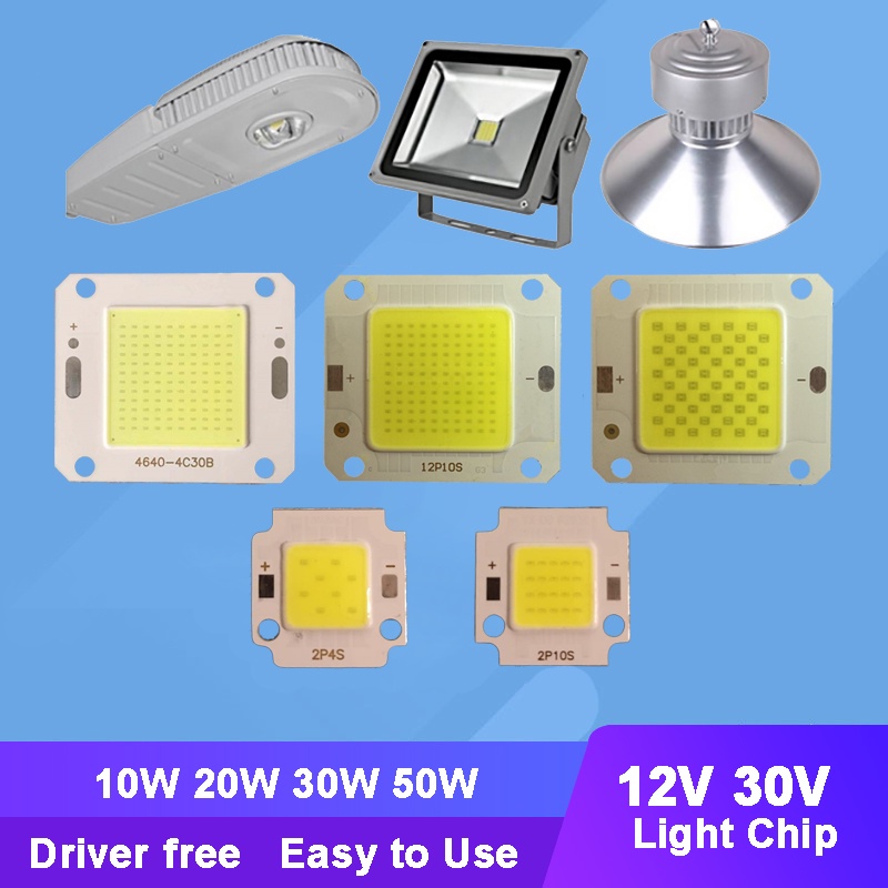 32V 12V 10W 20W 30W 50W COB LED Flip Chip lamp Light for Spotlight ...