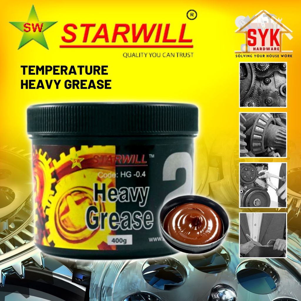SYK STARWILL TEMPERATURE HEAVY GREASE / MINYAK GREASE - 400G | Shopee ...