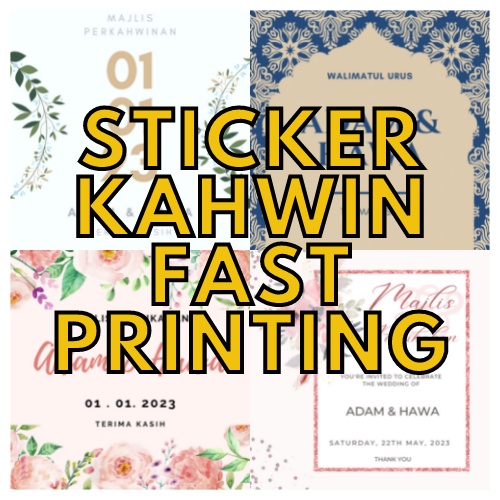 Sticker kahwin Petak / Sticker Doorgift / Sticker Tunang / Sticker ...