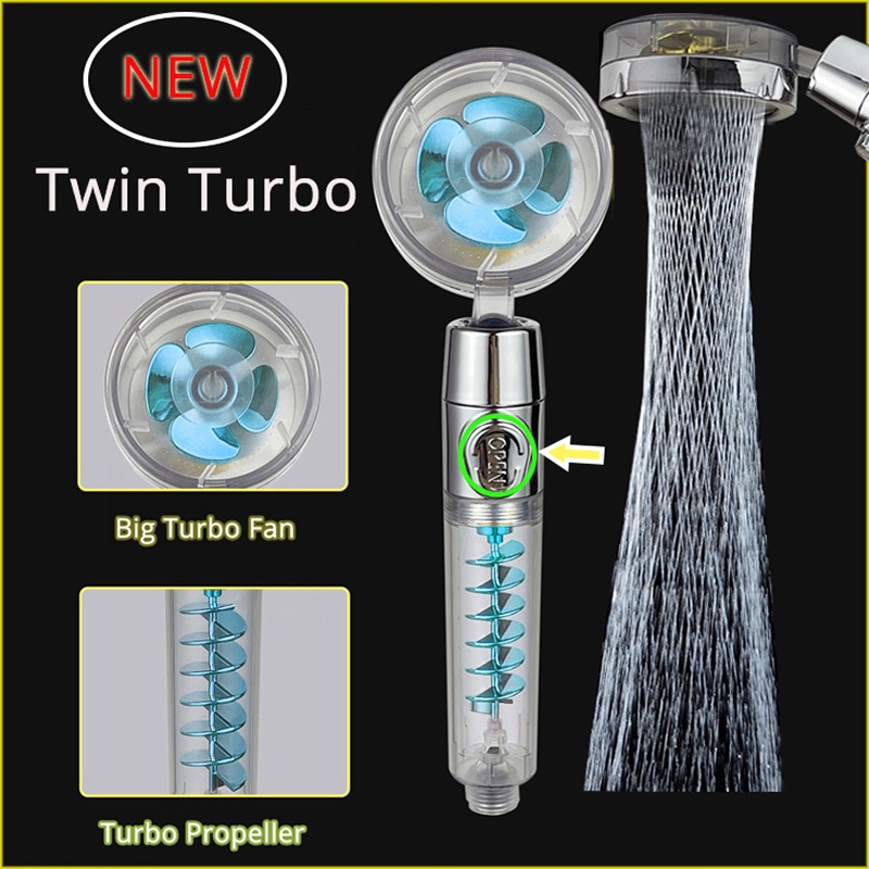 High-Pressure Pressurized Shower 360 Degrees Rotating Shower Head Water ...