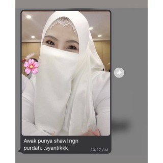 SET SHAWL SATIN + PURDAH MINI ALA NEELOFA (Curve) | Shopee Malaysia