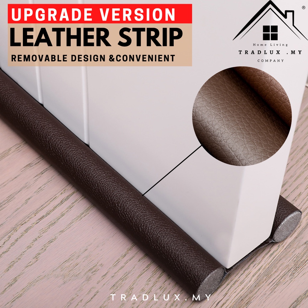 Tradlux Noise & Pest Isolation LEATHER Door Strip Bottom Seal Strip ...