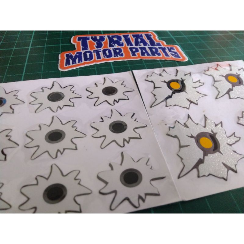 STICKERS BULLET HOLES STICKER LUBANG PELURU CUTTING PANTUL CAHAYA ...
