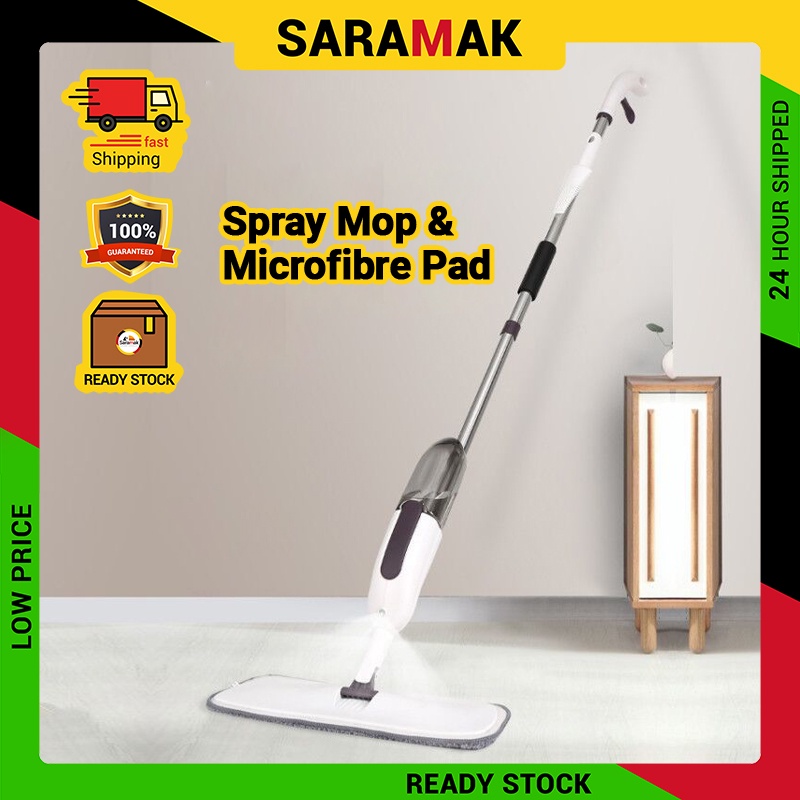 🔥READY STOCK🔥Easy Spray Mop with Microfiber Pad Mop mop Lantai NEW ...