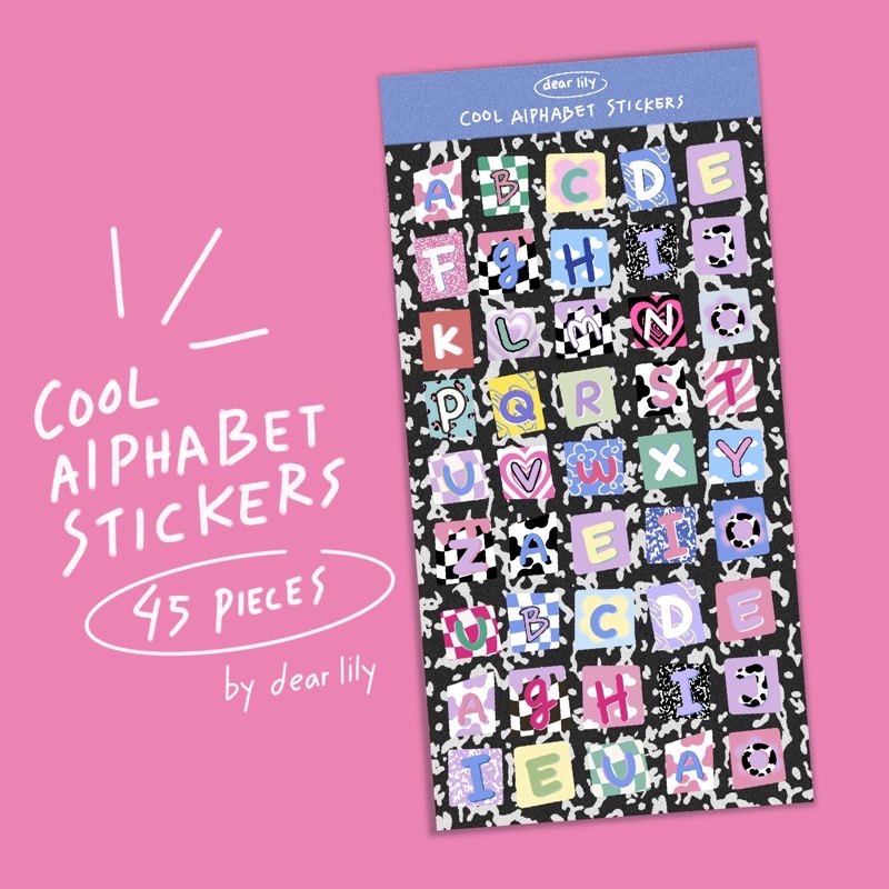 Dear Lily Ransom Note sticker - aesthetic AZ Alphabet sticker - binder ...