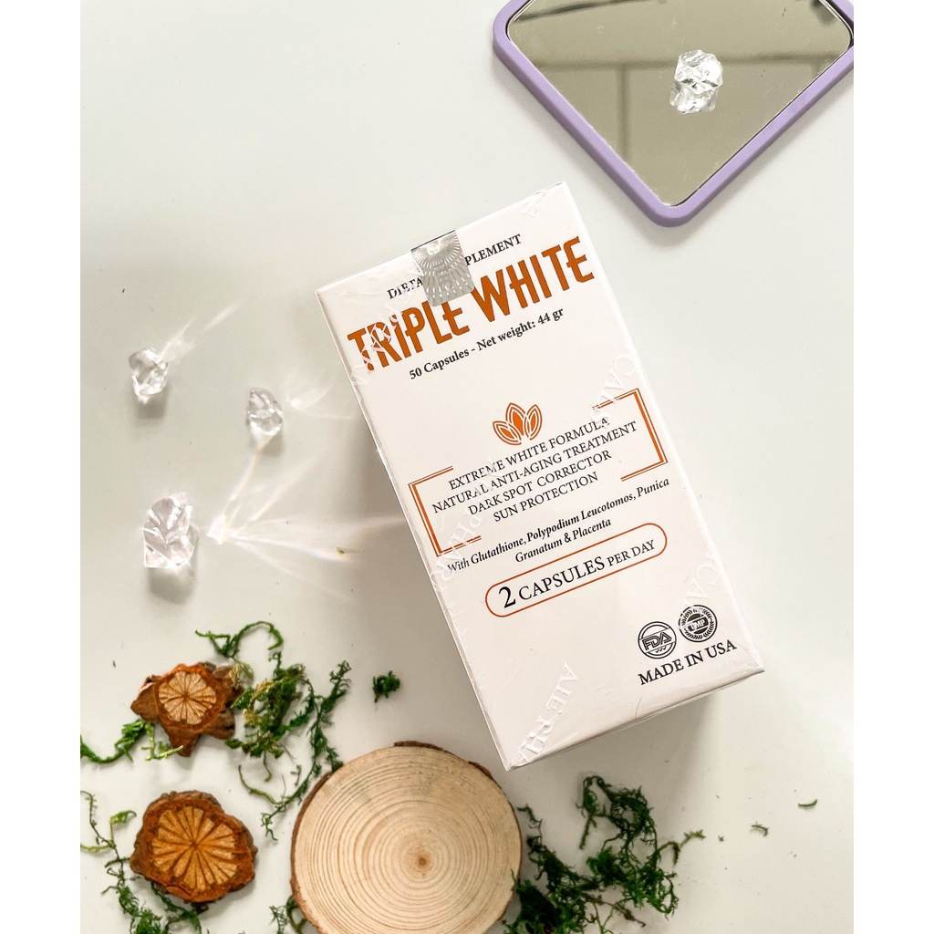TRIPLE WHITE TABLETS - GLUTATHION TABLETS 1200MG WHITE SKIN, DURABLE ...
