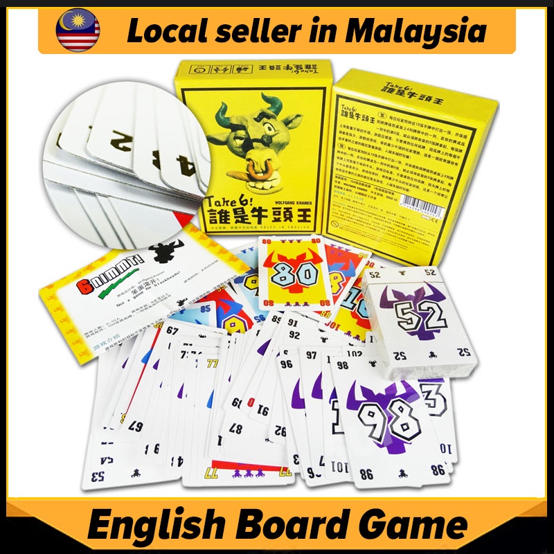 Take 6！ WOLFGANG KRAMER Party Card Game 6 Nimmt Funny Game | Shopee ...