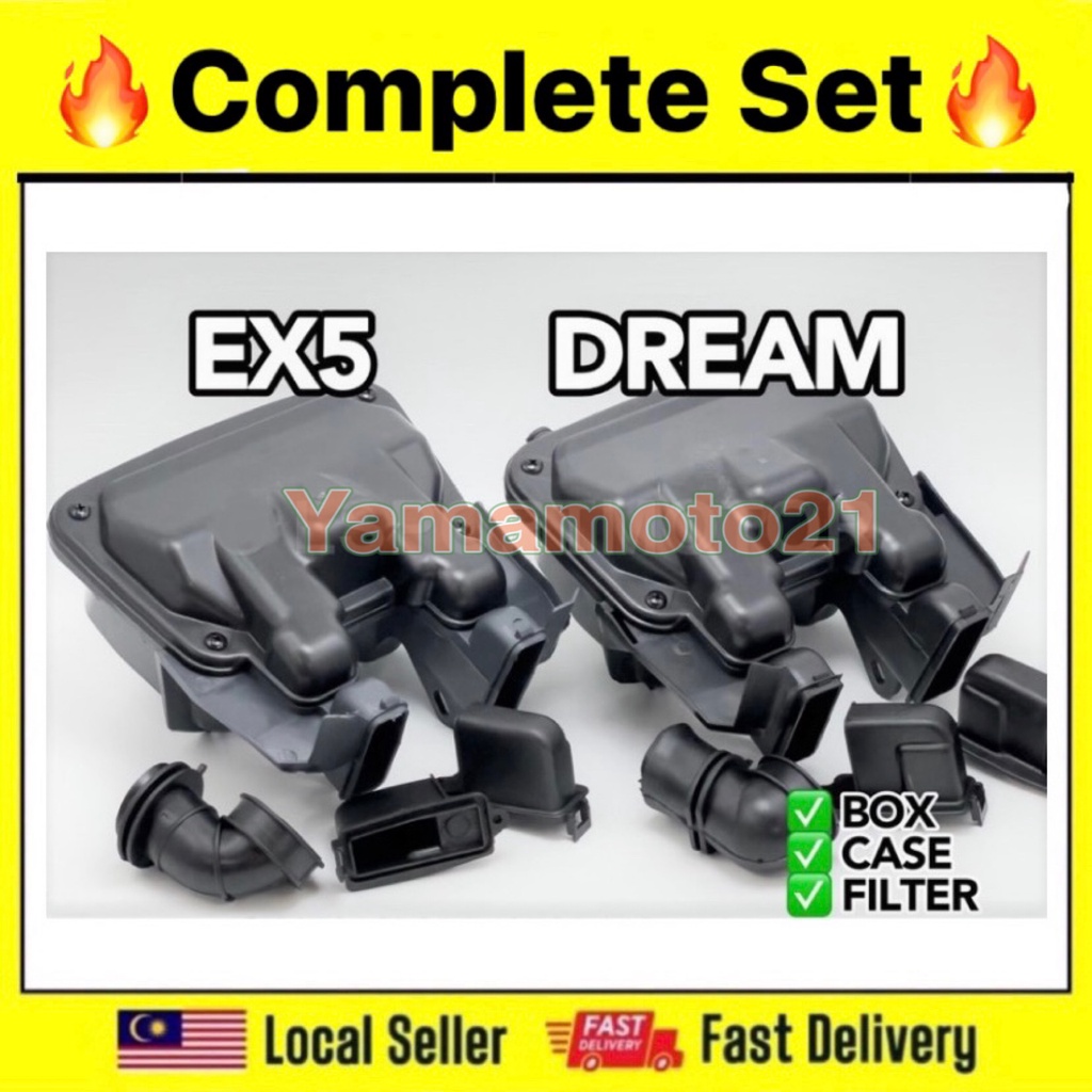 AIR FILTER CLEANER BOX CASE KOTAK ANGIN (SET) FOR EX5 HIGH POWER DREAM PNP SPORT BONUS / E BONUS ...