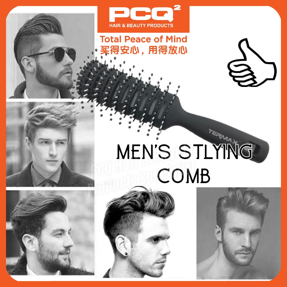 Termax Creative Art Vent Comb Hair Brush 排骨梳 (Men's Styling Brush ...
