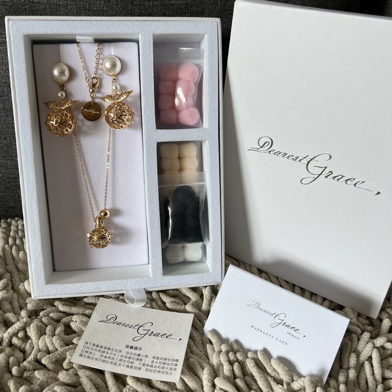 Original Hong Kong Dearest Grace Necklace & Earrings Set | Shopee Malaysia