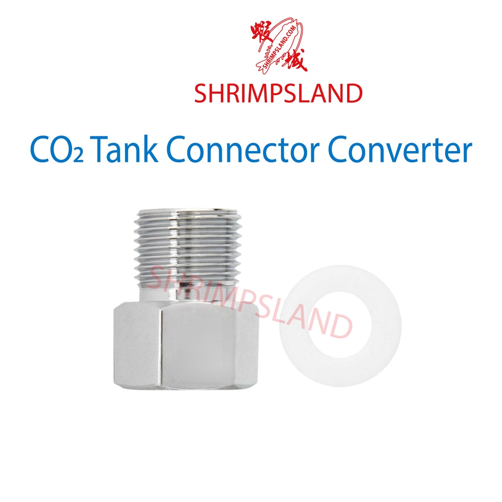 [SHRIMPSLAND] Aquarium CO2 Cylinder Adapter Connector Converter W21.8 G5/8 | Shopee Malaysia