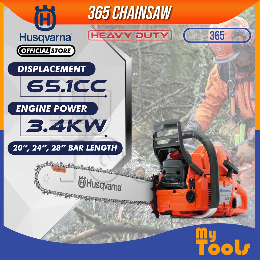 Mytools Husqvarna 365 Chainsaw 20" 24" 65.1cc (Made in Sweden) | Shopee Malaysia