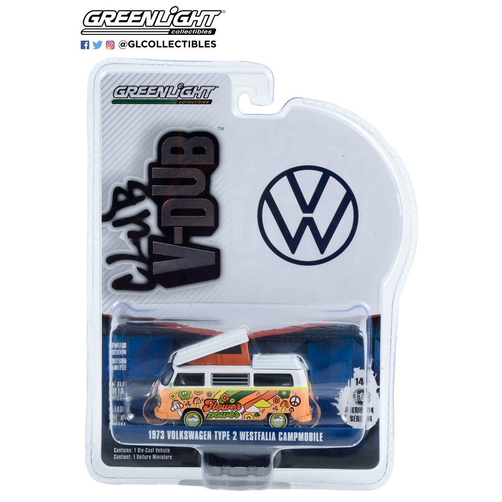 Greenlight Collectibles 1973 Volkswagen Type 2 Westfalia Campmobile - Flower Power (Club Vee-Dub ...