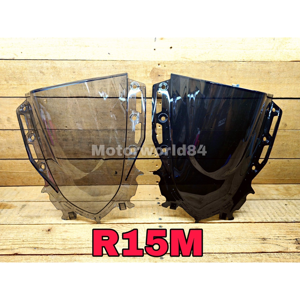 YAMAHA R15M NEW FAIRING VISOR / WINDSHIELD R15 V4 DARK BLACK SMOKE ...