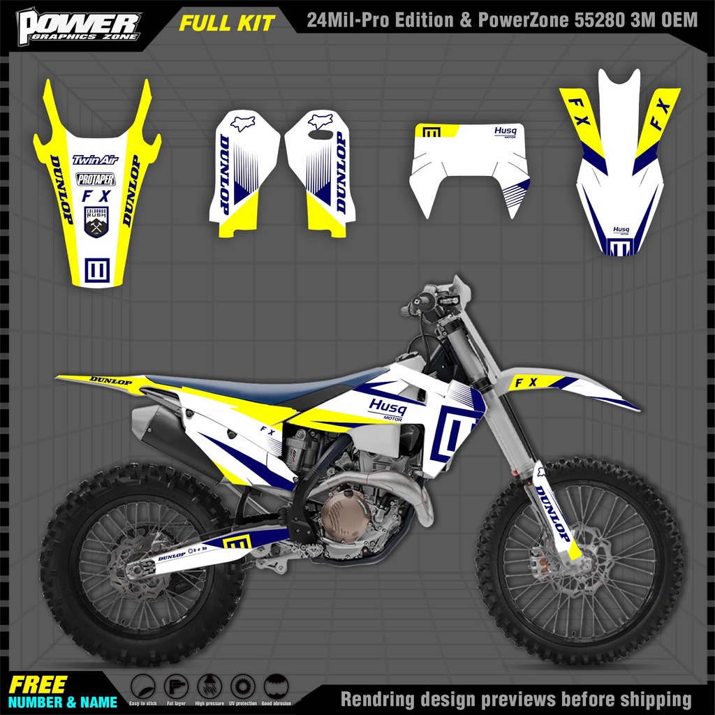 PowerZone Custom Team Graphics Decals 3M Stickers Kit For Husqvarna ...