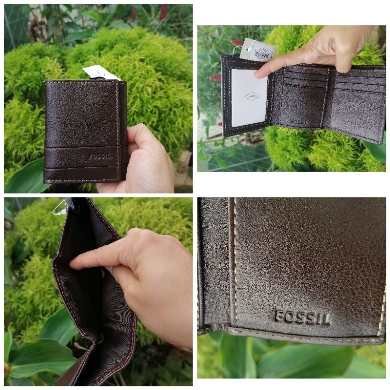Fossil trifold wallet with metal casing original 100% | Shopee Malaysia