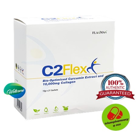 C2Flex Bio-Optimised Curcumin & 10,000mg Collagen (15g x 21's) | Shopee ...