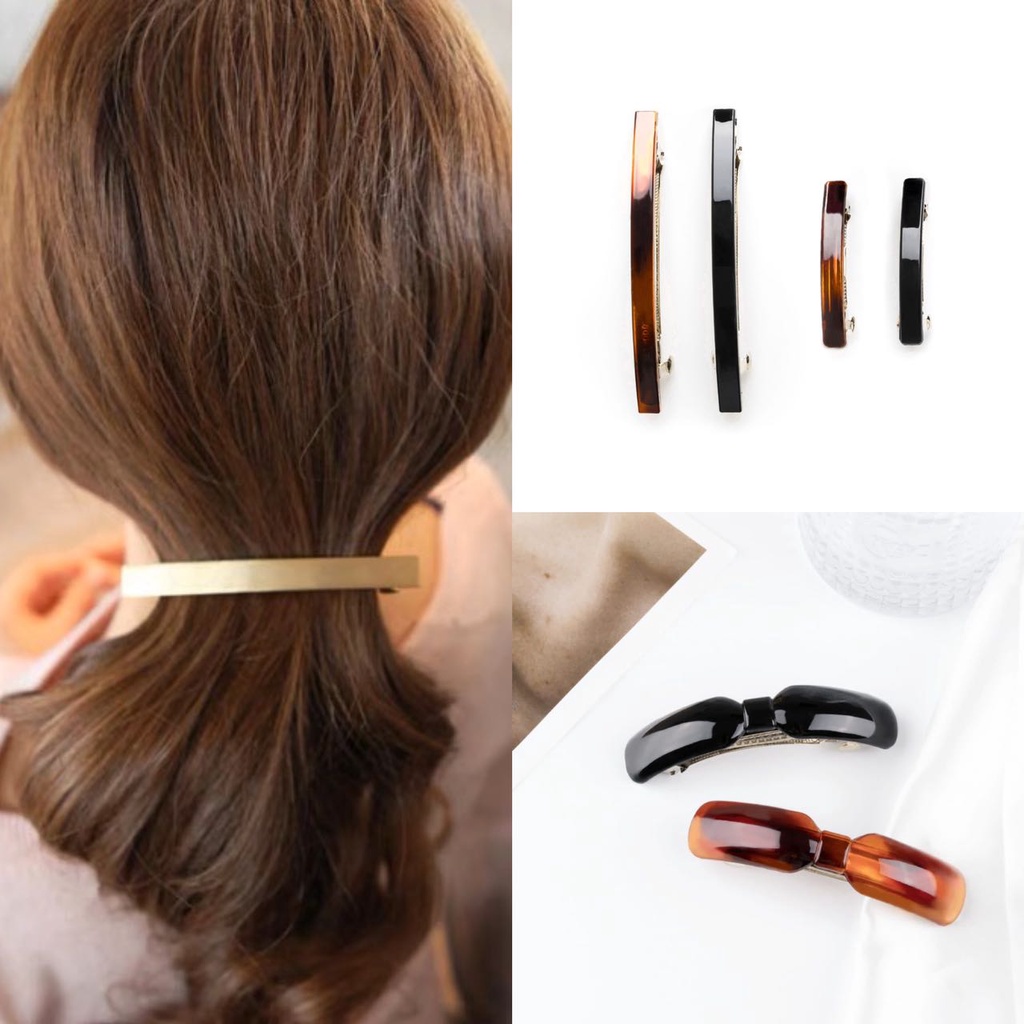 Japanese Style Spring Hairclip / Klip Rambut / 日式简约弹簧夹发夹 | Shopee Malaysia