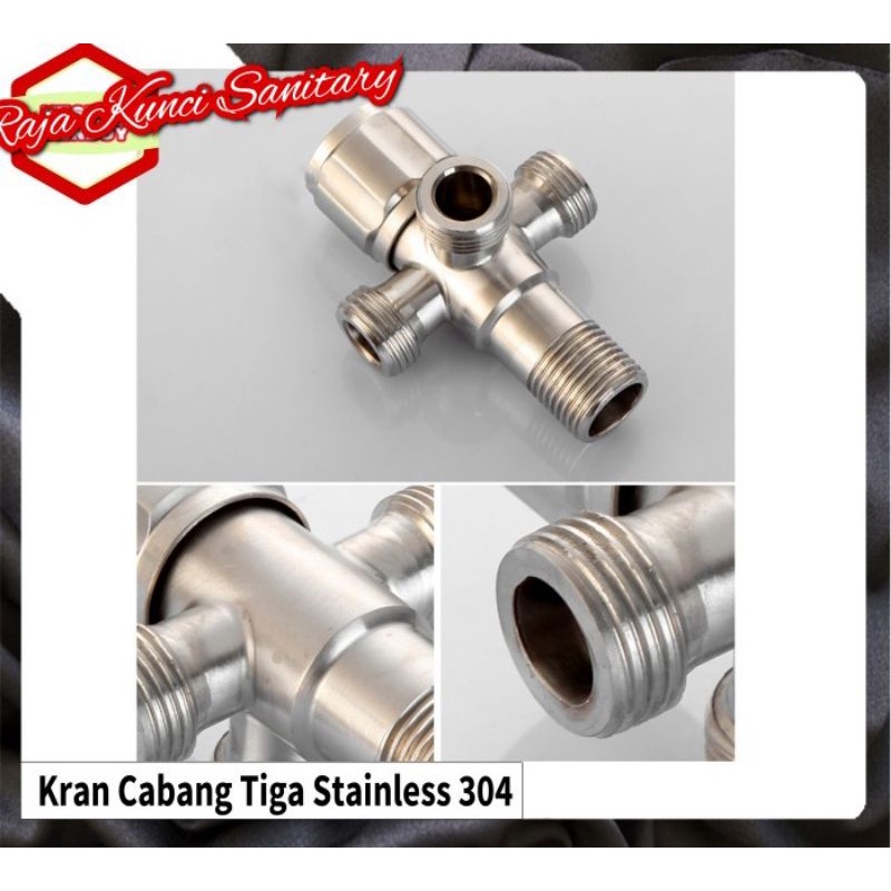 Stop Faucet 3-prong Faucet Triple Output T Shower Angle Valve Bathroom ...