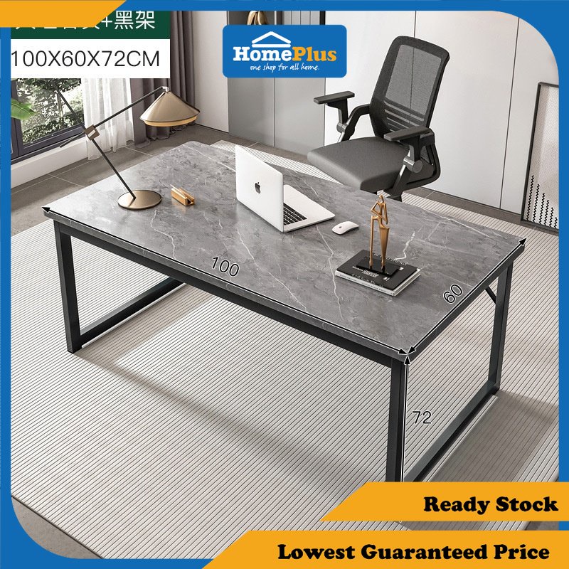 HOMEPLUS DENVER Marble Texture Study Table/ Office Table/MEJA MARBLE ...