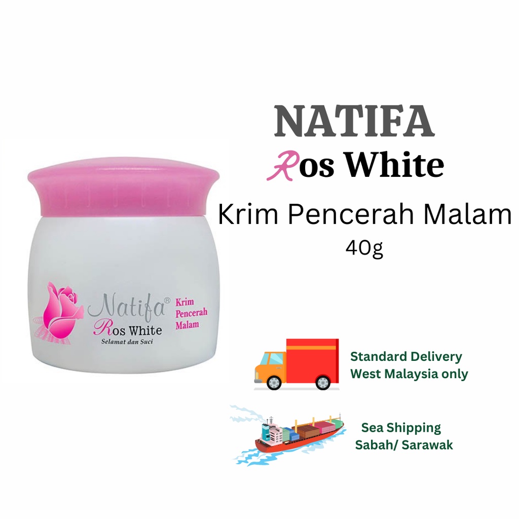 Natifa Ros White Krim Pencerah Malam (40g) | Shopee Malaysia