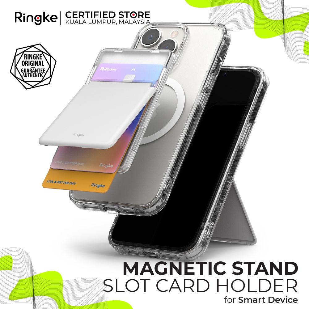 Ringke Magnetic Stand Slot Card Holder Wallet Solid Card Wallet Holder ...