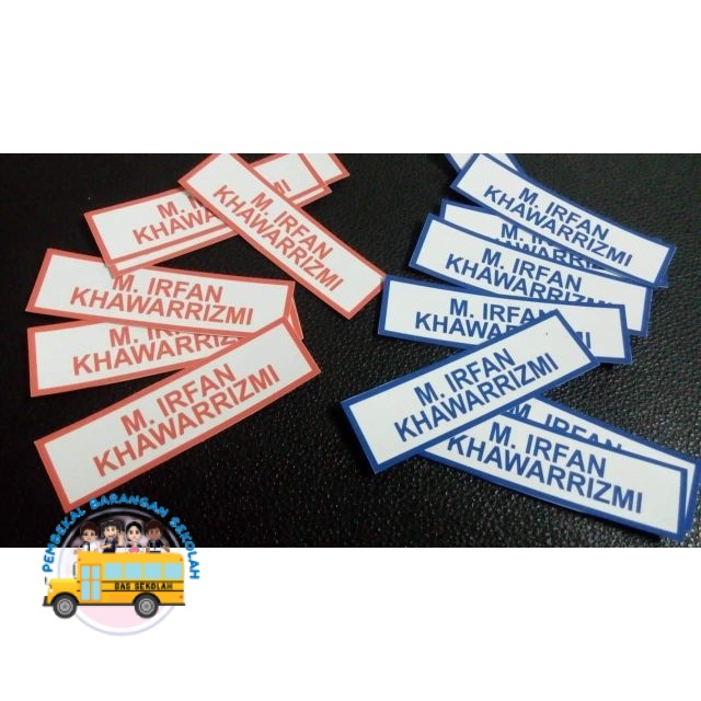 IRON ON SCHOOL NAME TAG / NAMETAG (GAM) BADGE PALING MURAH, NAME TAG ...