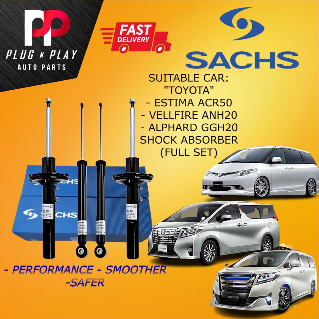 SACHS TOYOTA ESTIMA ACR50 VELLFIRE ANH20 ALPHARD GGH20 SHOCK ABSORBER ...