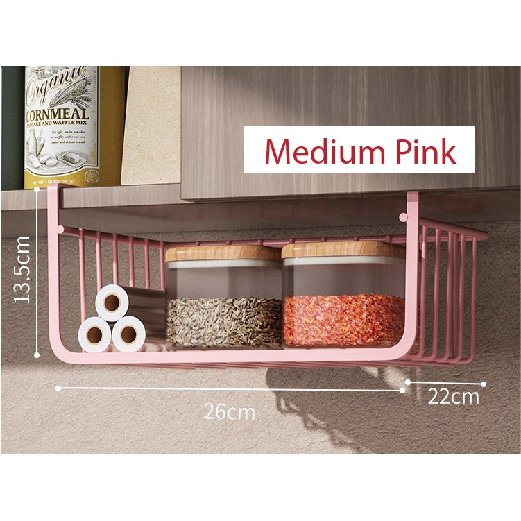CLIP ON BASKET New Storage Organizer Under Shelf Basket Rack Holder for ...