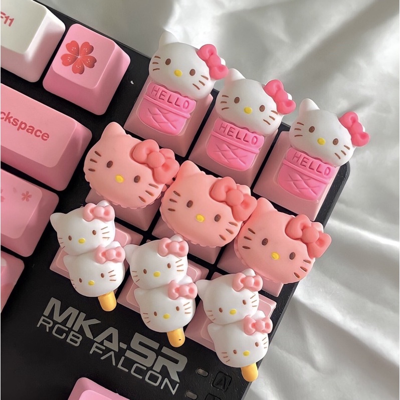 Sanrio Pink Hello Kitty 🐱 Keycaps PBT | Shopee Malaysia