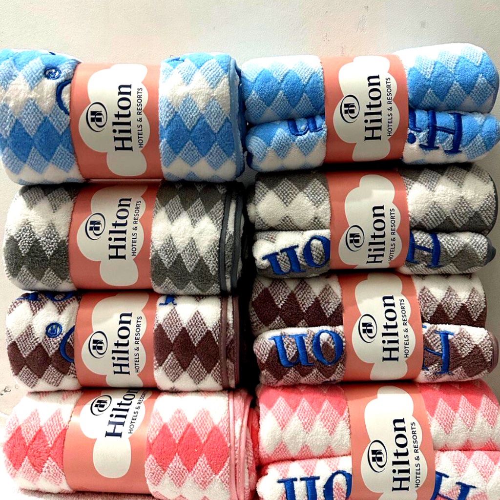 Tuala Hilton 3D New Design Towel Hotel Dan Resort Premium Microfiber ...