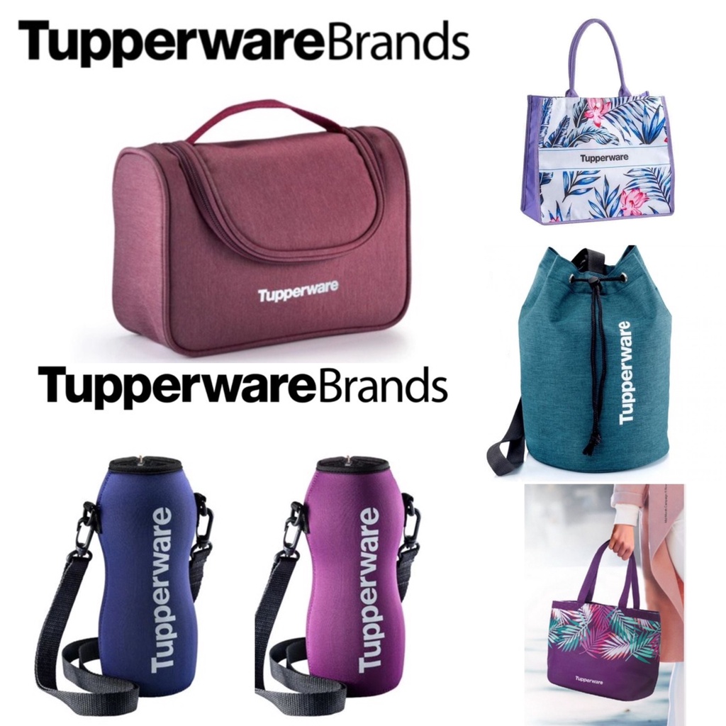 LIMITED EDITION Tupperware Tote Purple Blossom Bag/ Funpack Blue /Black ...