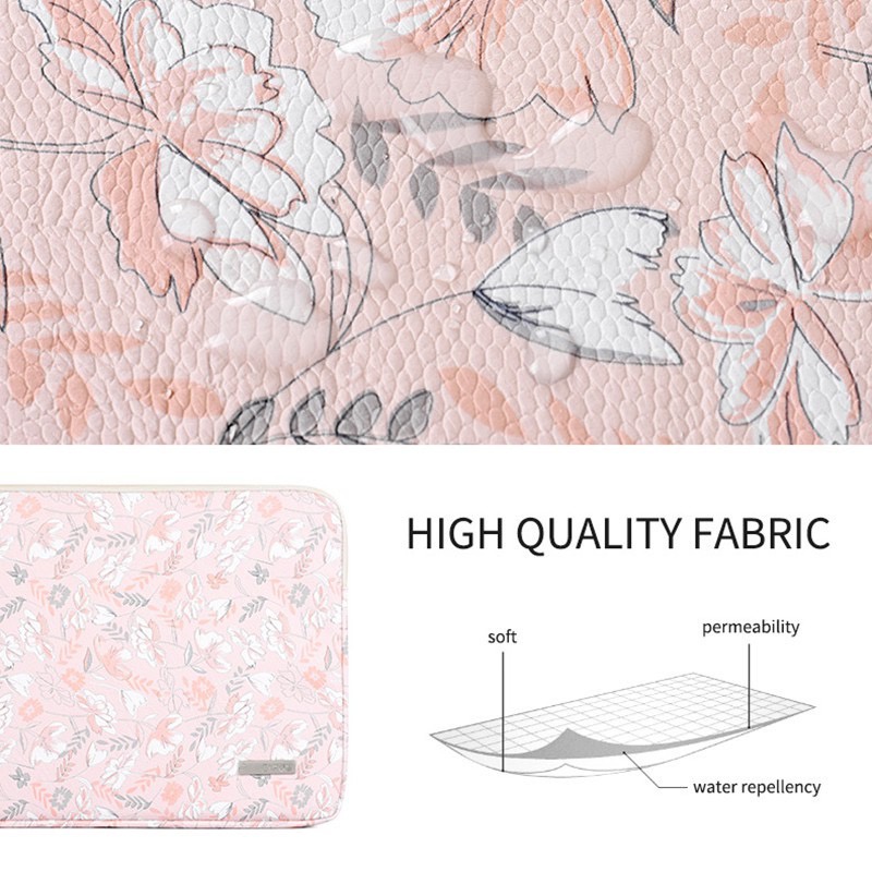 (11~15 Inch)MR Pink Flower Pattern Laptop Bag Typo Women Lifestyle ...