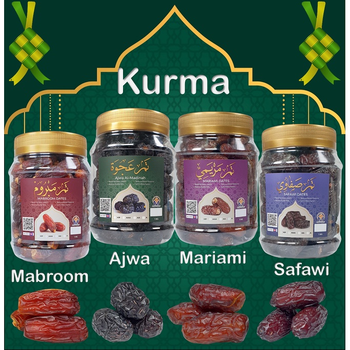 Kurma Ajwa (VIP) , Safawi, Mariami, Mabroom, Dates imported from Saudi ...