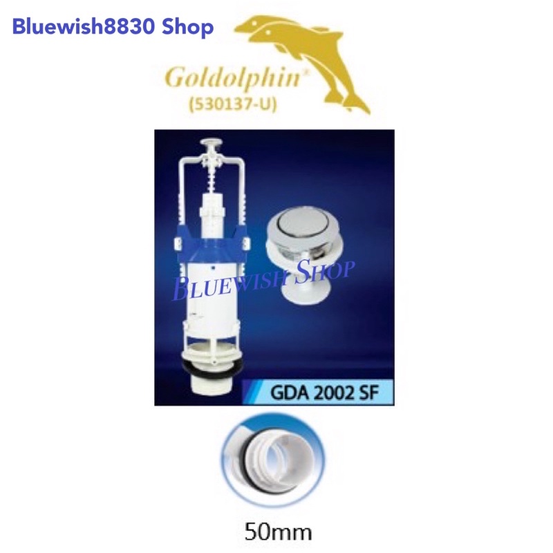 GOLDOLPHIN (GDA 2002SF)CHROME SINGLE PRESS BUTTON TOILET CISTERN FLUSH ...