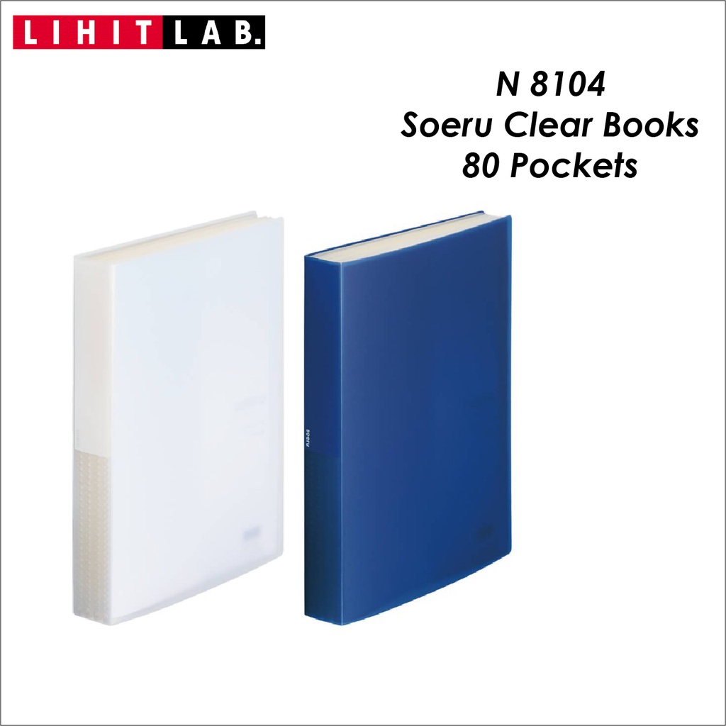【LIHIT LAB.】Soeru Clear Books A4 Size 80 Pockets (N 8104) | Shopee Malaysia
