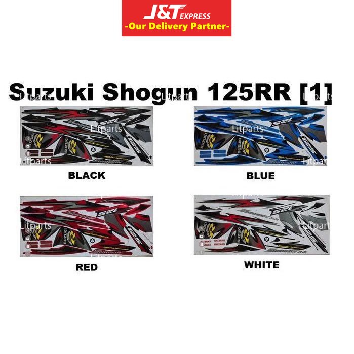 Suzuki SHOGUN RR (1) Body Sticker Stripe Red / Blue / White / Black ...