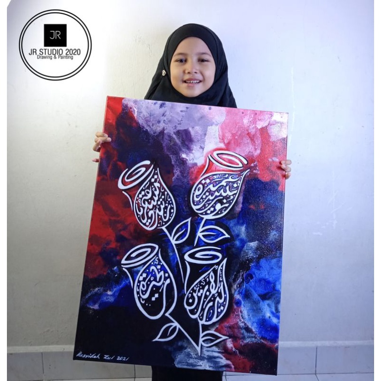 🎨HANDMADE KHAT🎨 TEMPAHAN NAMA JAWI/ KALIGRAFI/HOMEDECO/ABSTRACT/ LUKISAN KALIGRAFI ASLI ...
