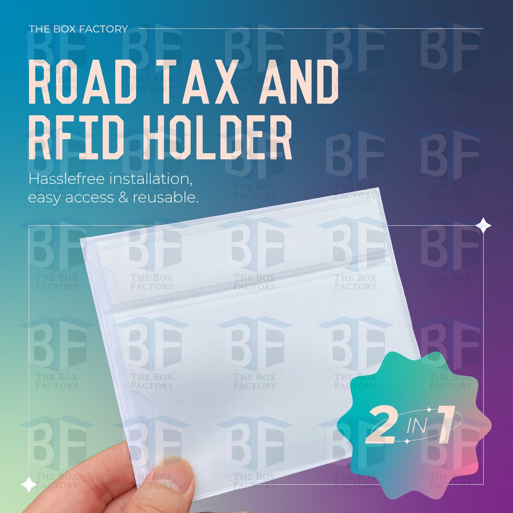 🔥LOWEST PRICE🔥2 in 1 Roadtax Holder & RFID Cover Transparent Touch N Go ...